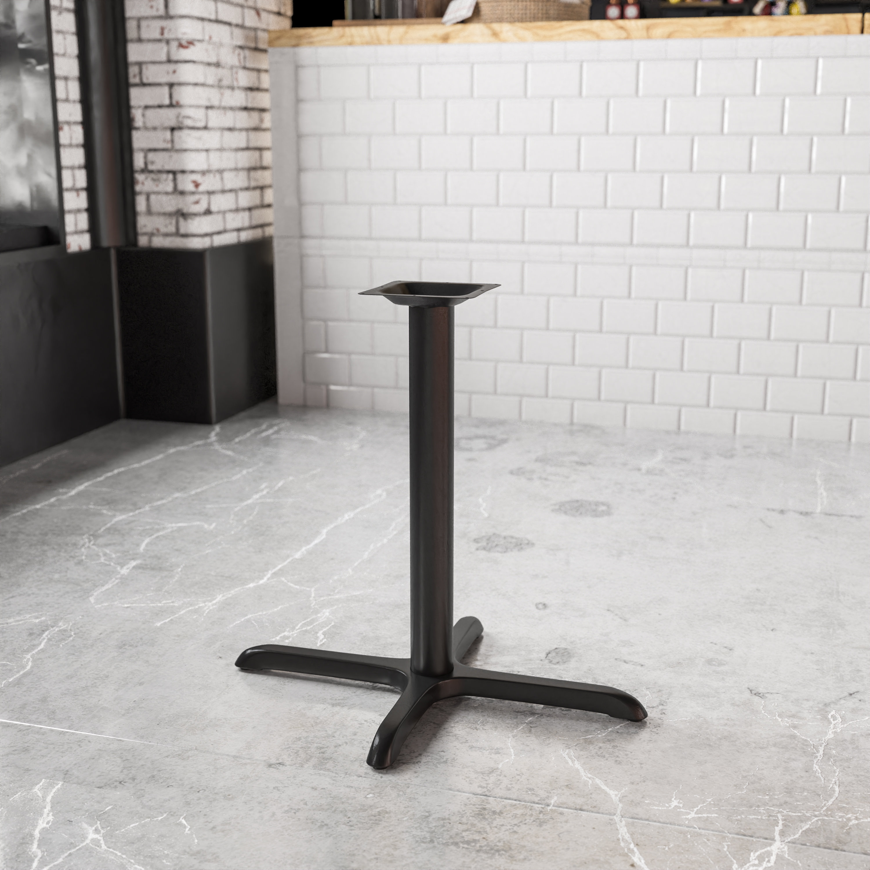 Flash Furniture Beverly Restaurant Table X-Base with 3" Dia. Table ...