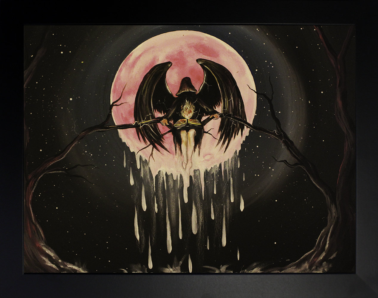 Buy Art For Less Pink Moon Reaper by Ed Capeau - Painting Print on ...