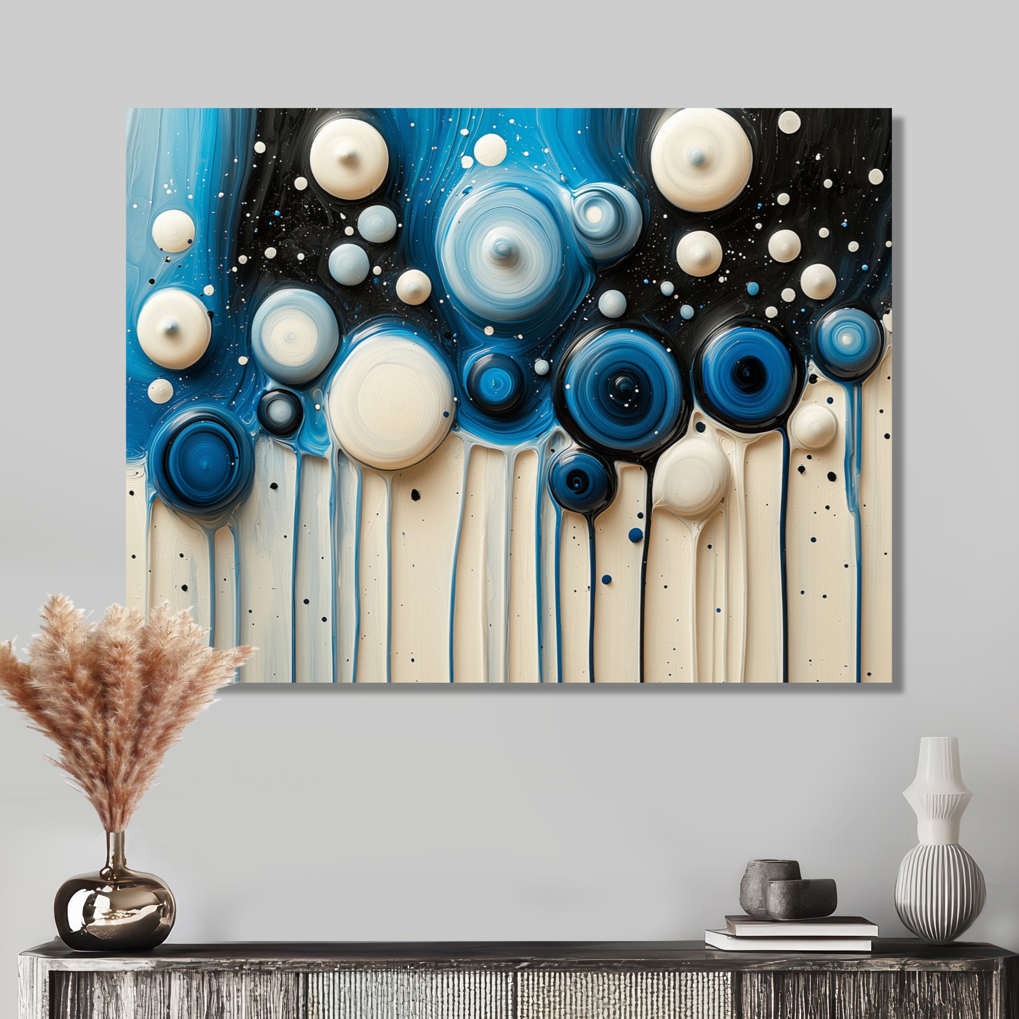 Ivy Bronx Colyt Rhythmic Drizzle Drip Paint River I - Drip Painting ...