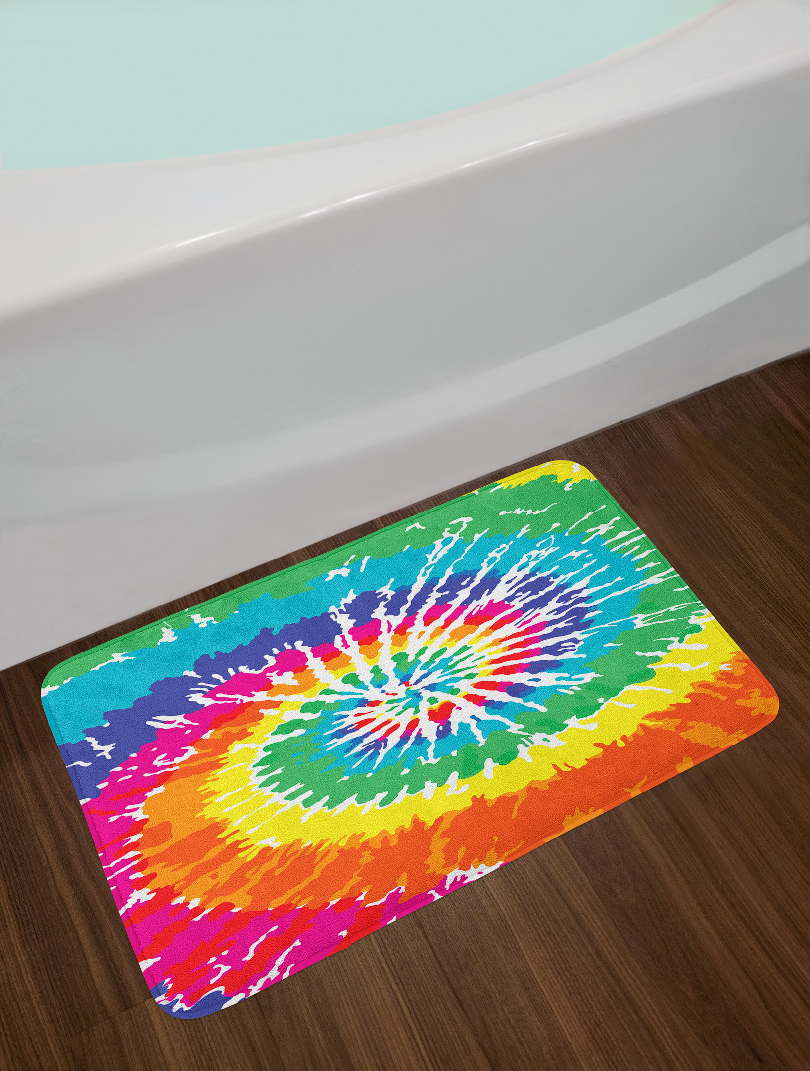 East Urban Home Multi Rainbow Bath Rug | Wayfair