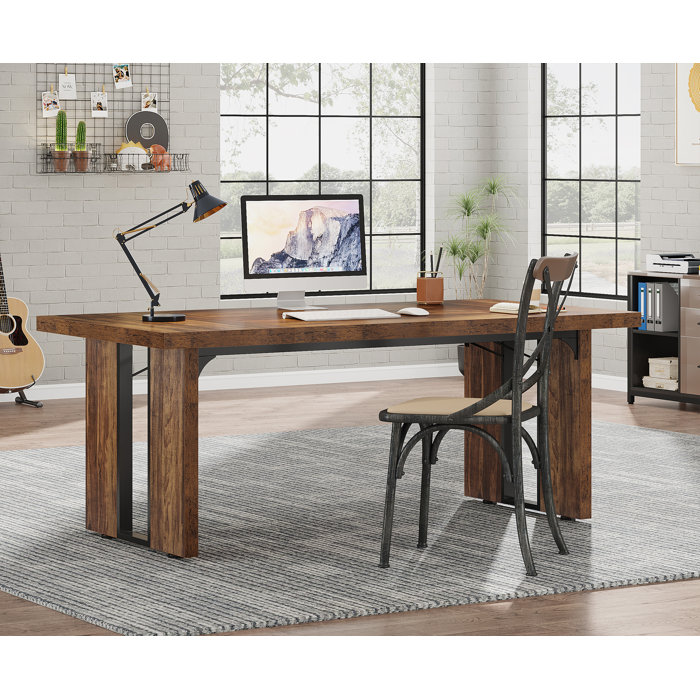 The Twillery Co.® Coleshill 70.9'' W Rectangle Executive Desk & Reviews ...