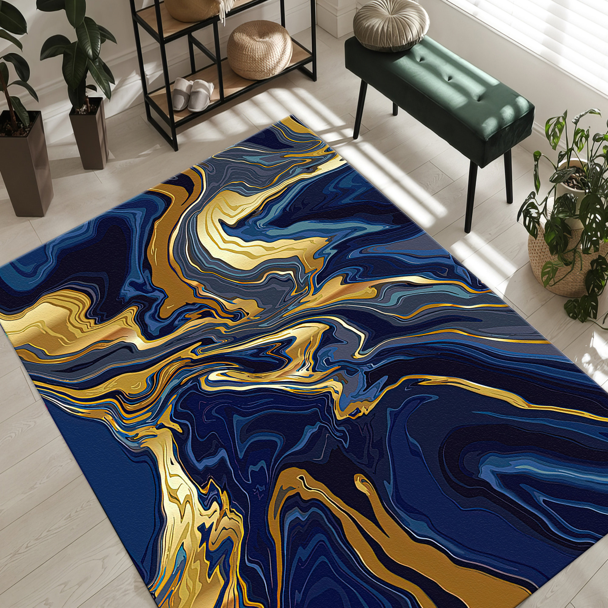 Rosecliff Heights Plush Pile Soft Printed Rug Featuring Artful ...