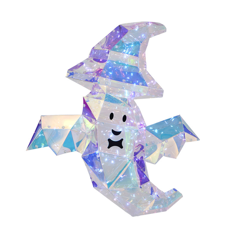 The Holiday Aisle® Prismatic Iridescent Wizard Ghost 16", LED Lights ...