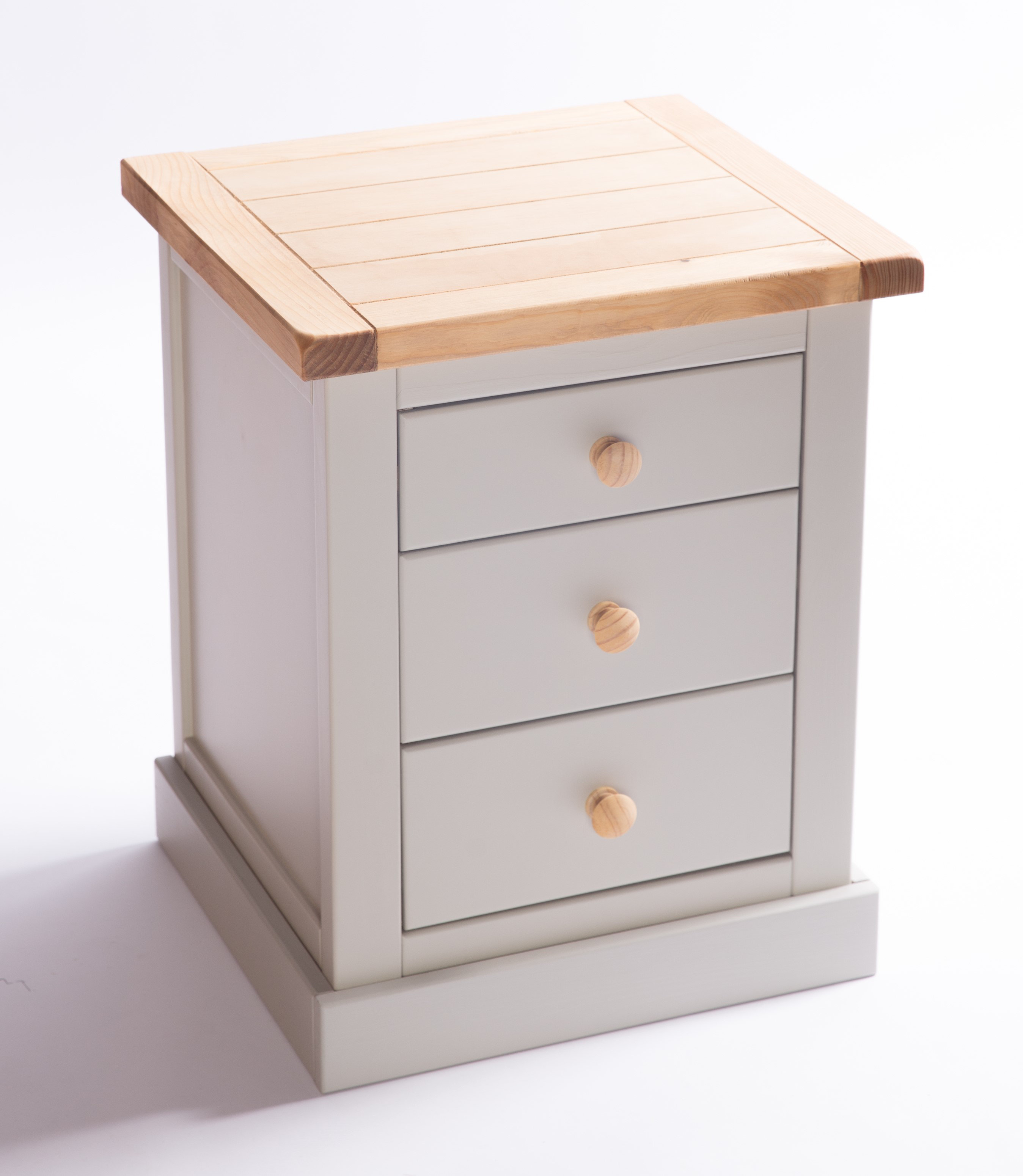 August Grove Christie 3 Drawer Bedside Table | Wayfair.co.uk