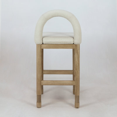 Corrigan Studio® Heidi Solid Wood & Boucle Counter Stool & Reviews ...