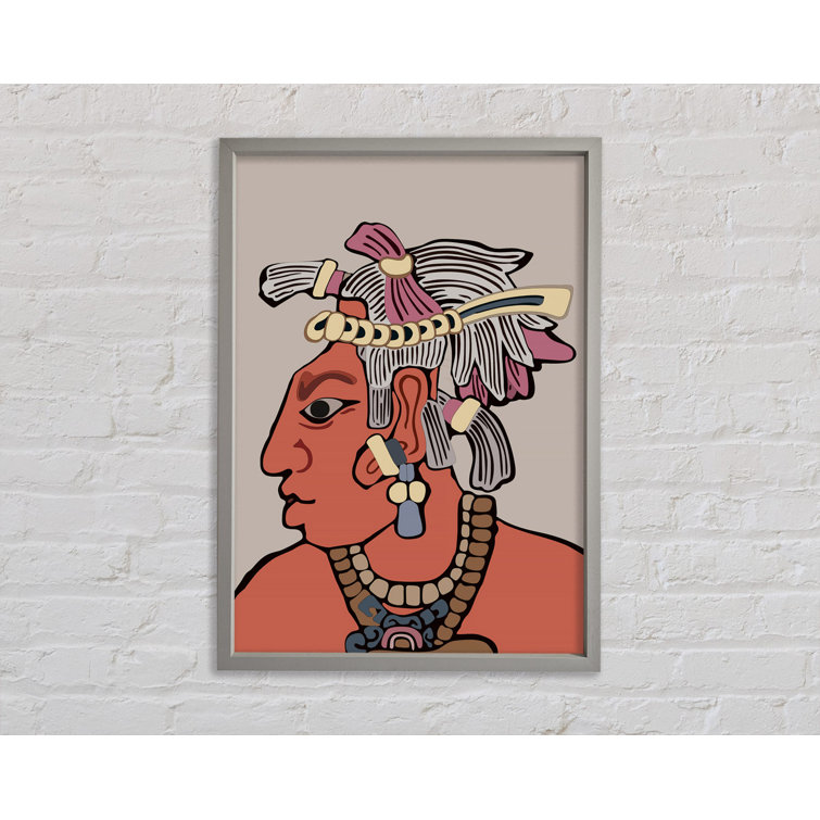 Bright Star Mayan Warrior - Single Picture Frame Art Prints on Canvas ...