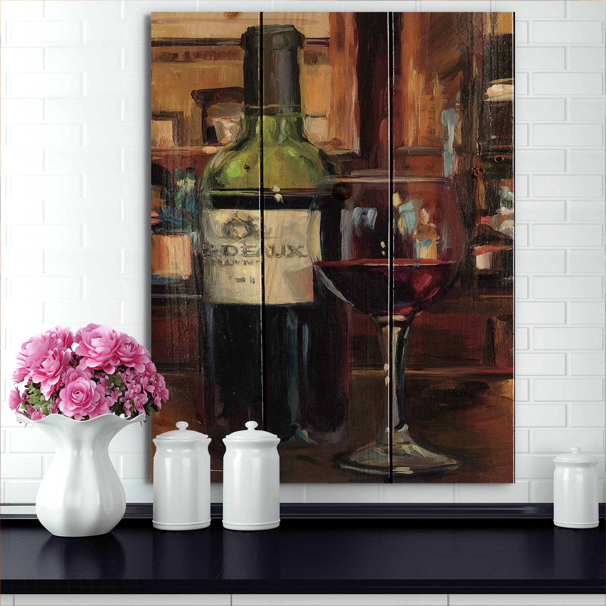 East Urban Home A Reflection of Wine Bottle I - Unframed Painting Print ...