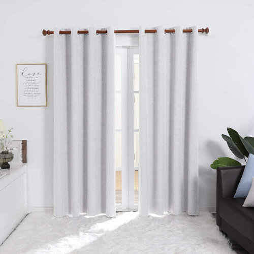 The Twillery Co.® Riey 100 Percent Blackout Faux Linen Curtains ...