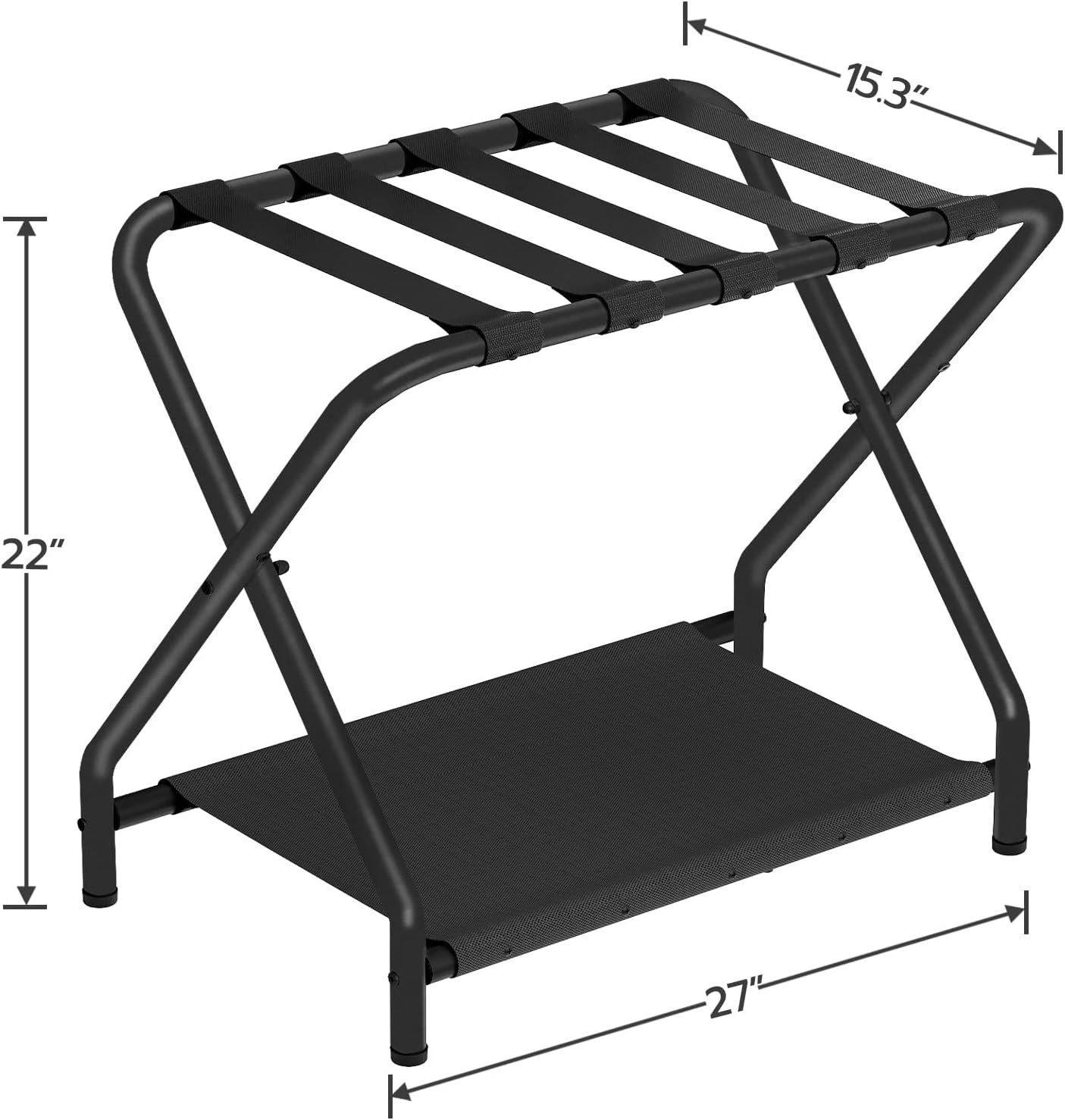 HOOBRO Metal Folding Luggage Rack with Storage & Reviews | Wayfair