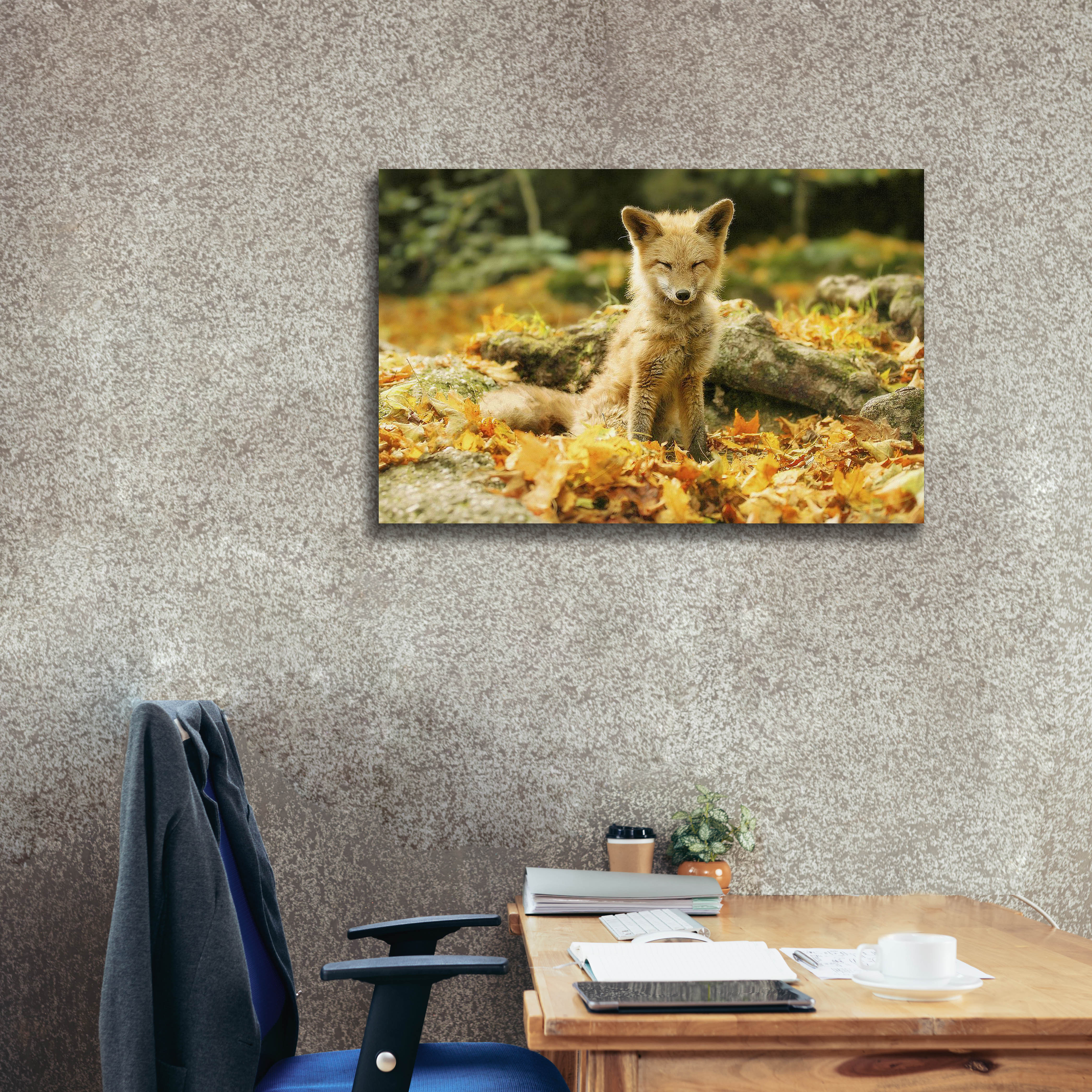 Union Rustic 'Sleepy Fall Fox' by Carrie Ann Grippo-Pike Canvas Wall ...