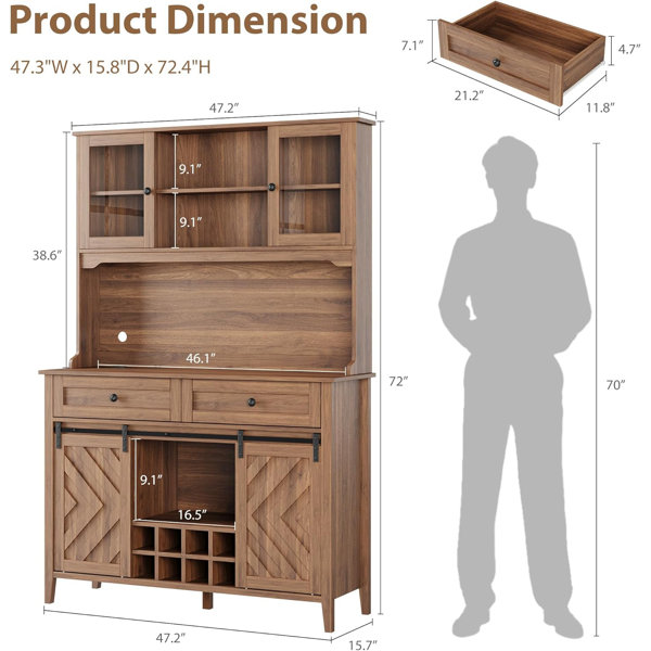 Gracie Oaks Bar Cabinet Kitchen Buffet - Wayfair Canada