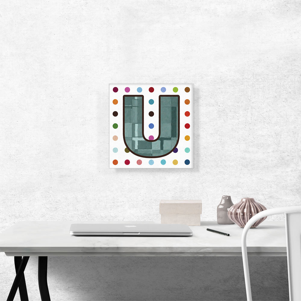 ARTCANVAS Fun Polka Dots Letter U Canvas Art Print - Wayfair Canada