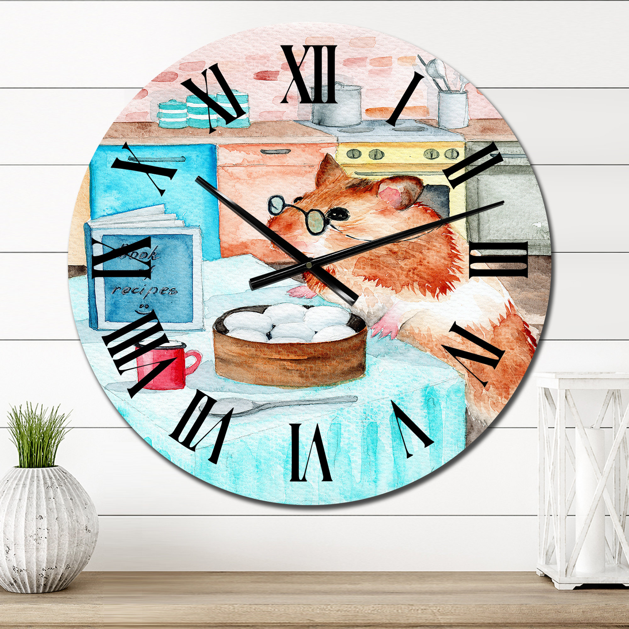 East Urban Home Funny Little Hamster Having Lunch - Children's Art Wall ...