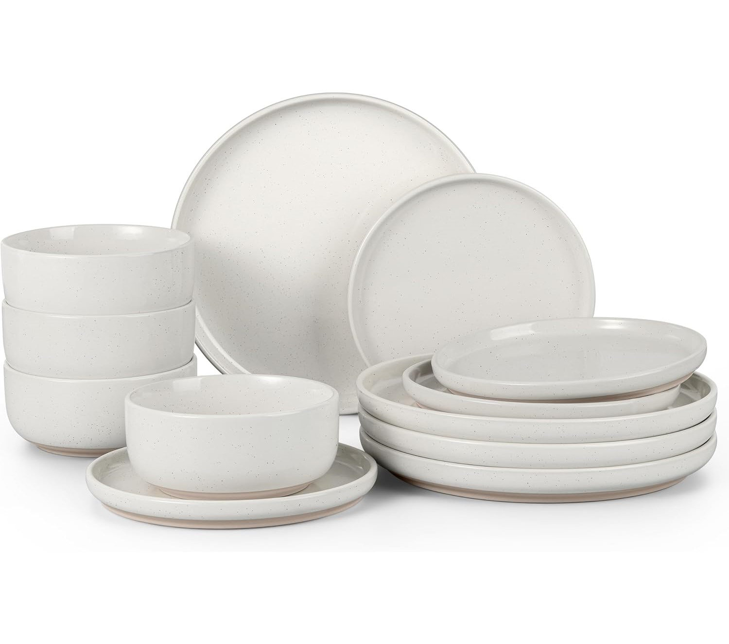 Ebern Designs Stoneware Dinnerware Sets 12-Piece Plates And Bowls Set ...