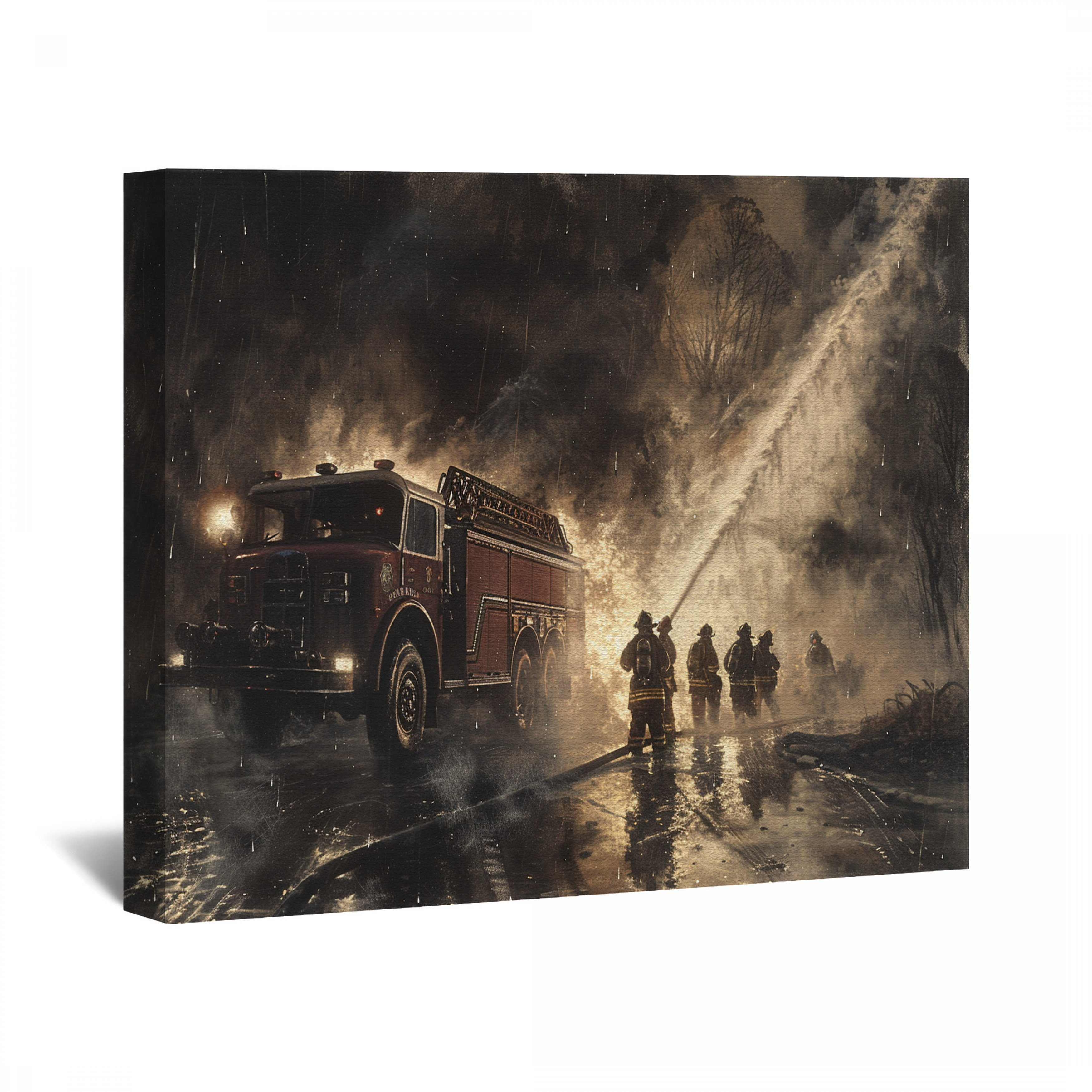 Winston Porter Firefighters Canvas Wrap - Action Wall Decor - Wayfair ...