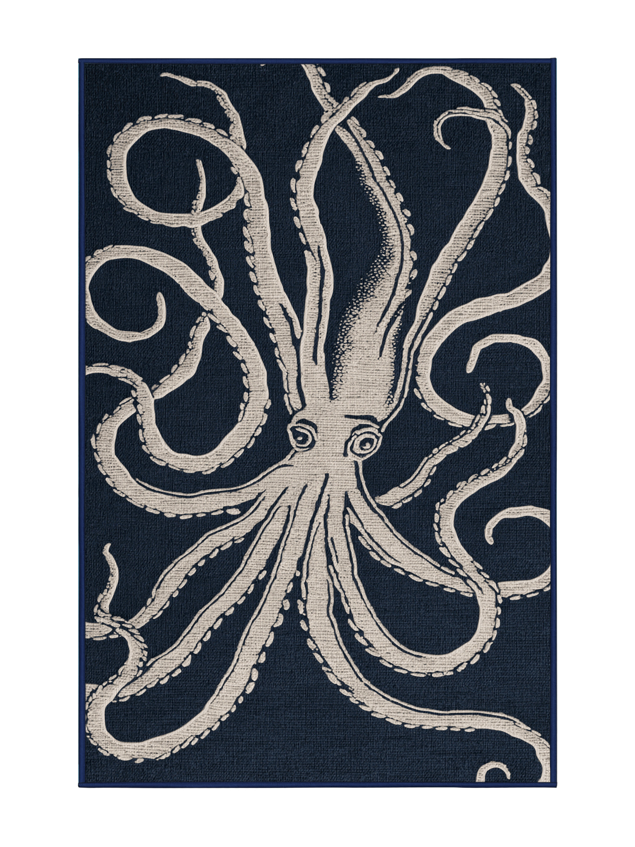 Rosecliff Heights Washable Squid Nautical Area Rug | Wayfair