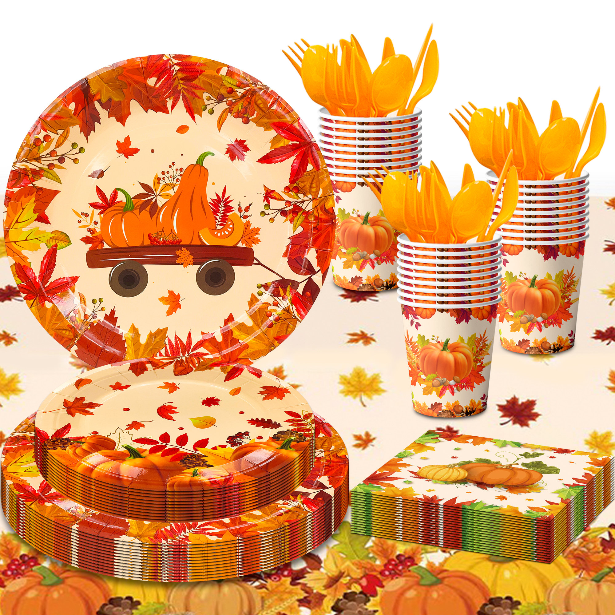 The Holiday Aisle® 113 pcs Thanksgiving Party Supplies Tableware ...