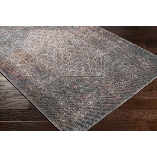Mistana™ Dicken Gray/Peach Rug & Reviews | Wayfair