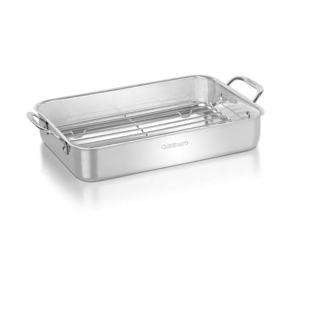 Cook Pro All-In-One 9.5'' Stainless Steel Roasting Pan with Rack ...