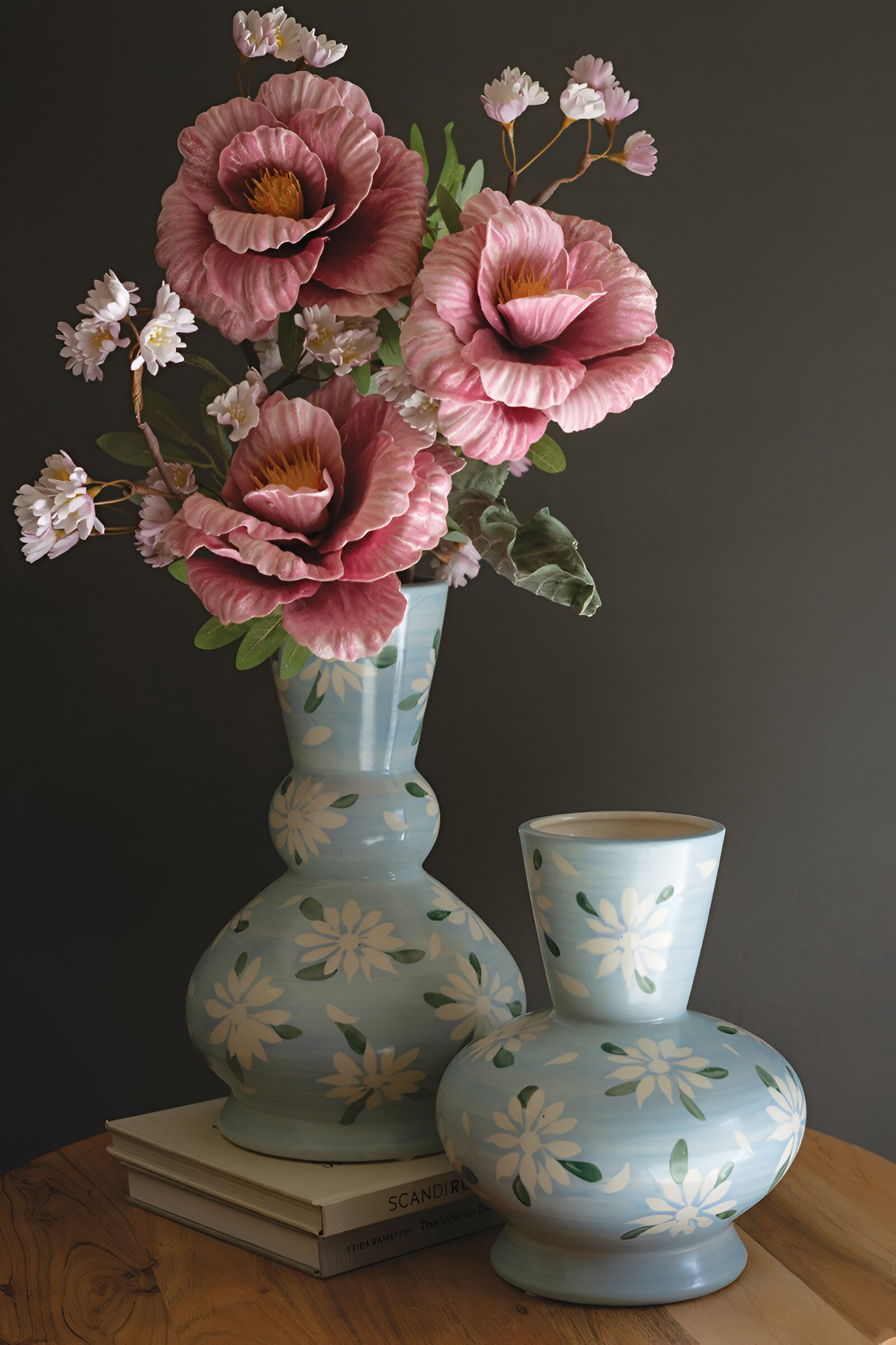 Birch Lane™ Foxton SET OF TWO FLORAL CERAMIC VASES | Wayfair