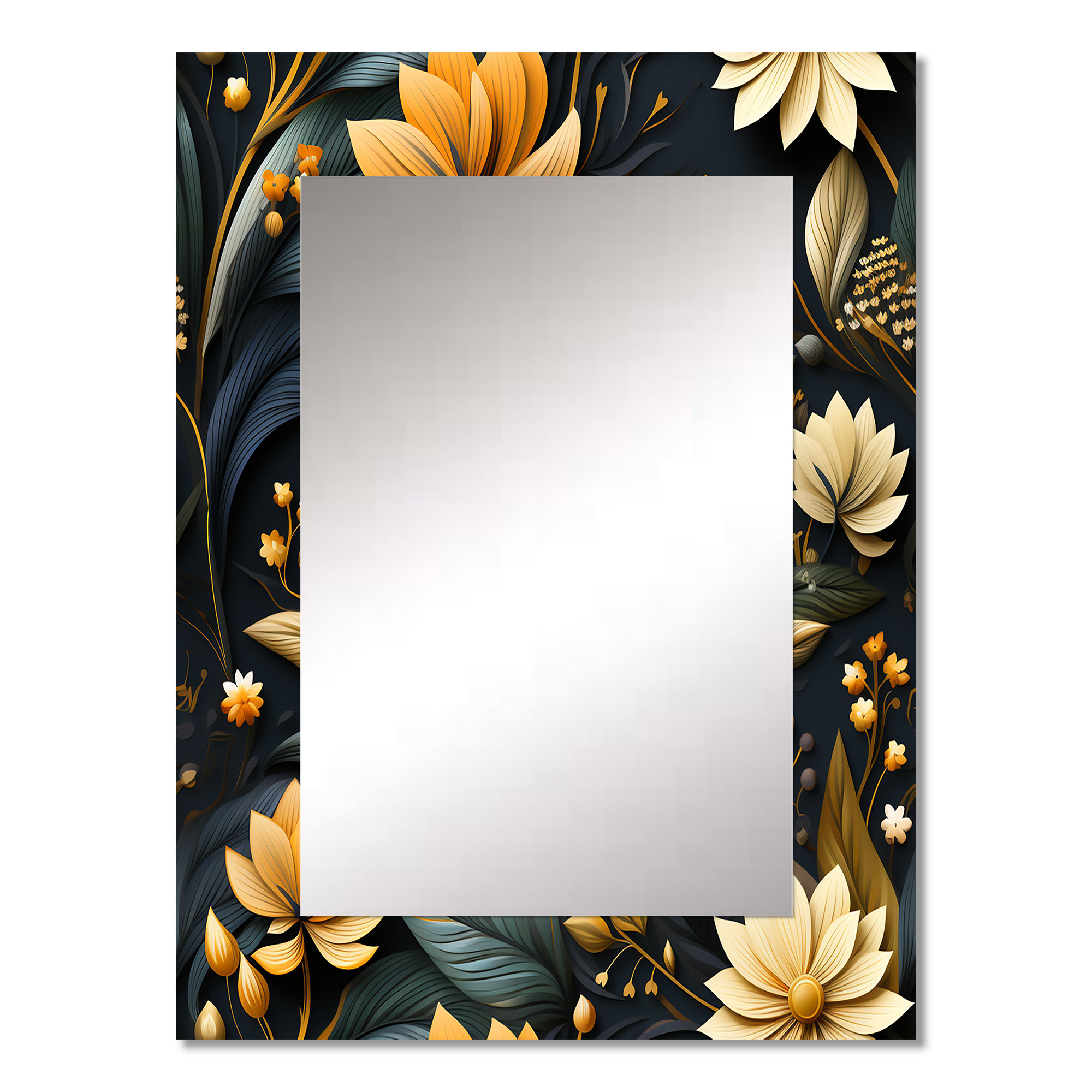 Bungalow Rose Autumn Minimalist Cottage Flowers - Cottage Mirror Wall ...