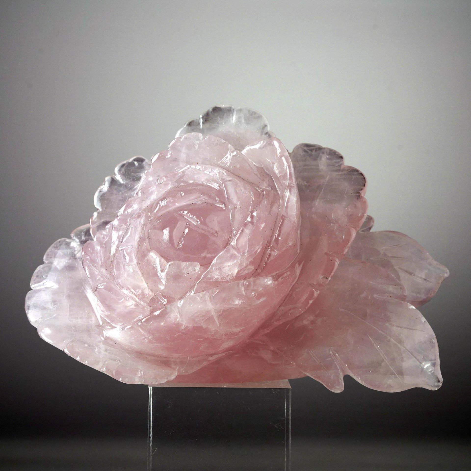 Dakota Fields Hand-Carved Rose Quartz Rose From Madagascar III | Wayfair