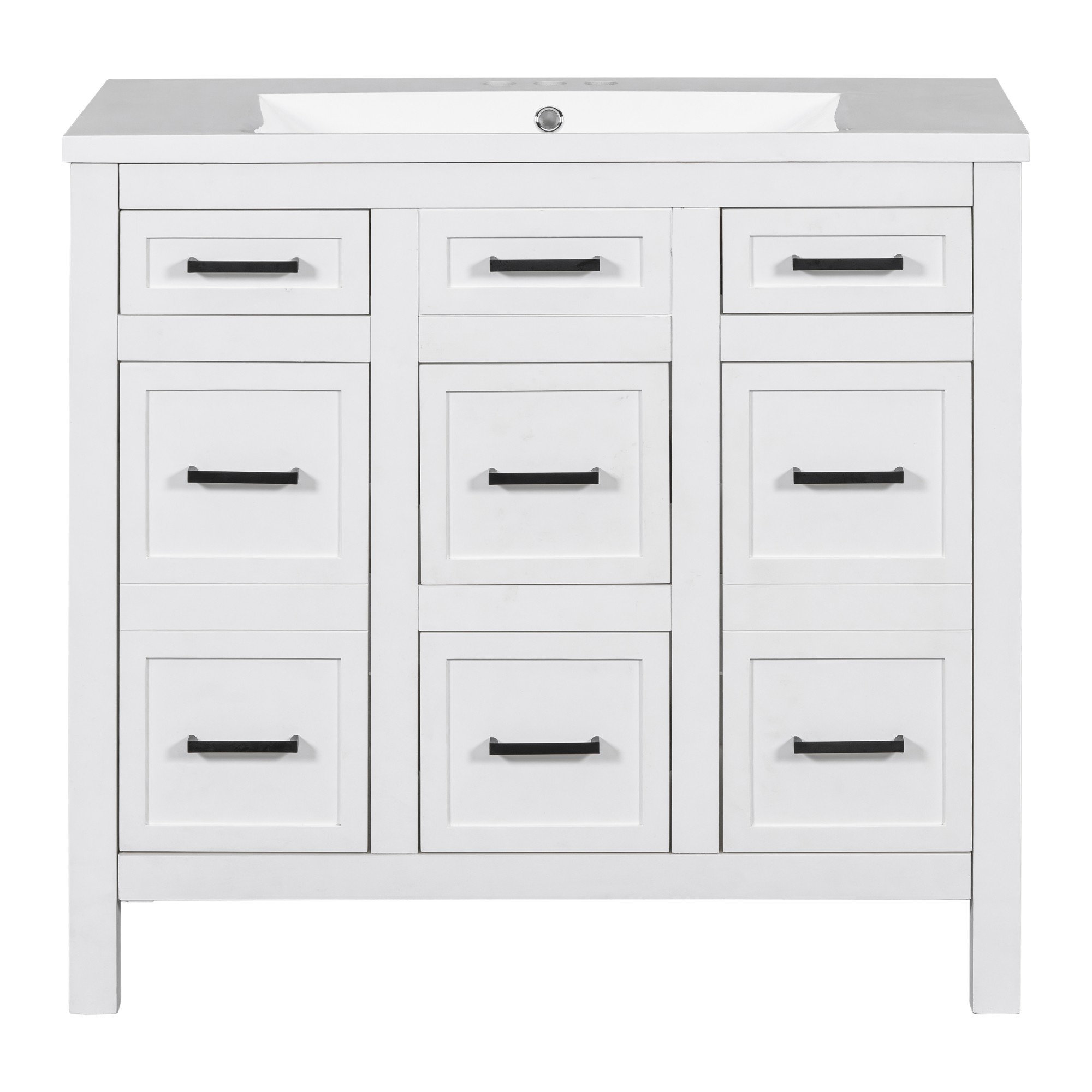 Winston Porter Modern 36-Inch Bathroom Vanity | Wayfair