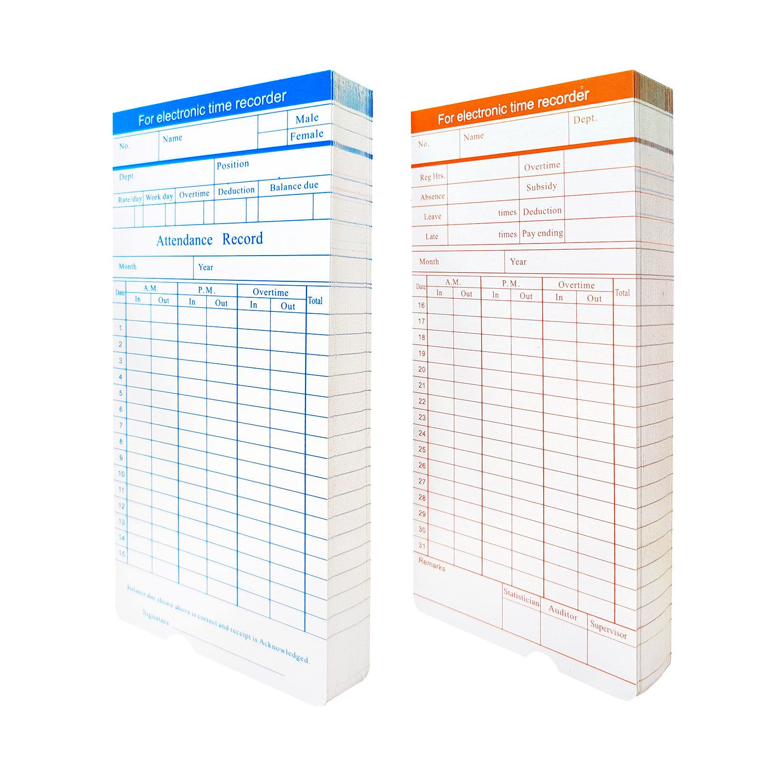 VEVOR Time Cards 6 Columns Two-Sided Monthly Timesheets - Wayfair Canada