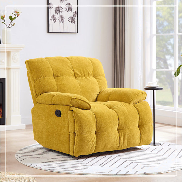 Ebern Designs Ergonomic Glider 360 Degree Swivel Chair, Overstuffed ...