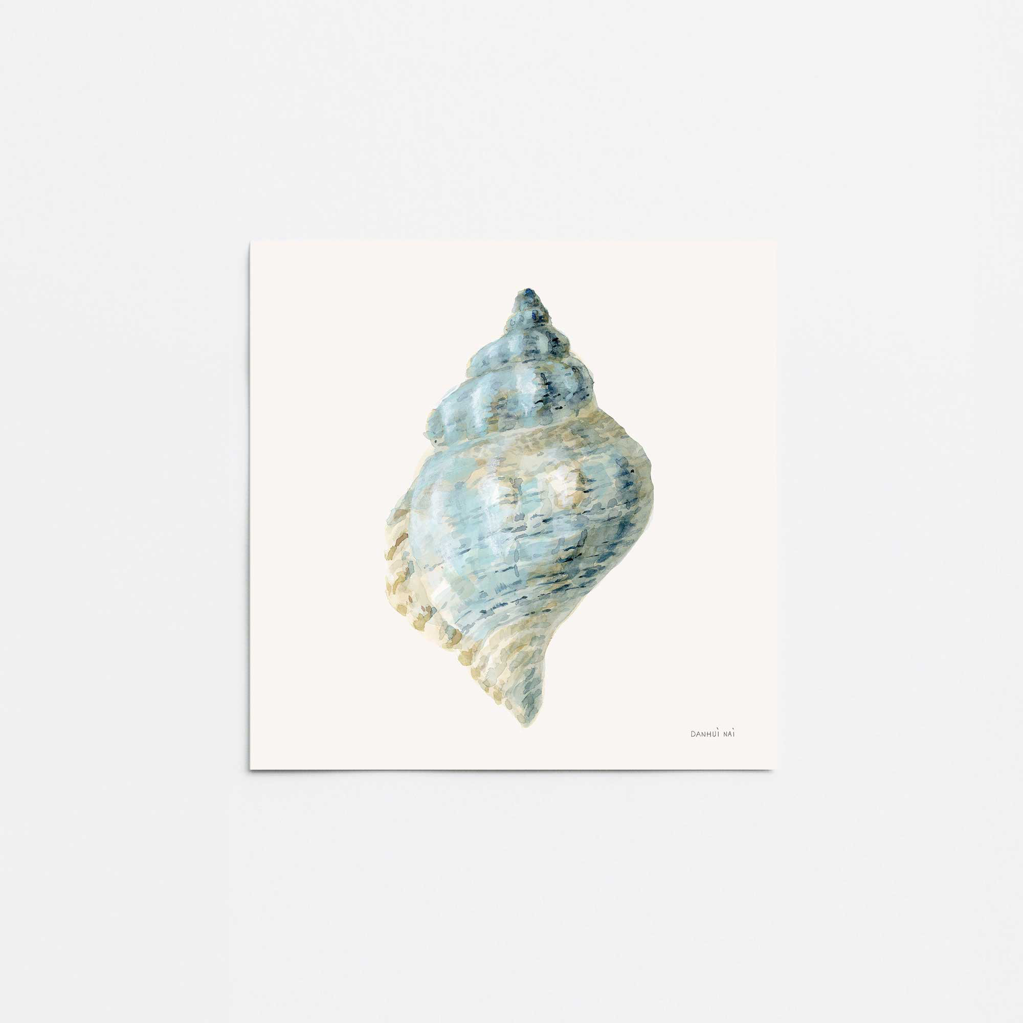 Dovecove Blue Conch Shell Art Print | Wayfair