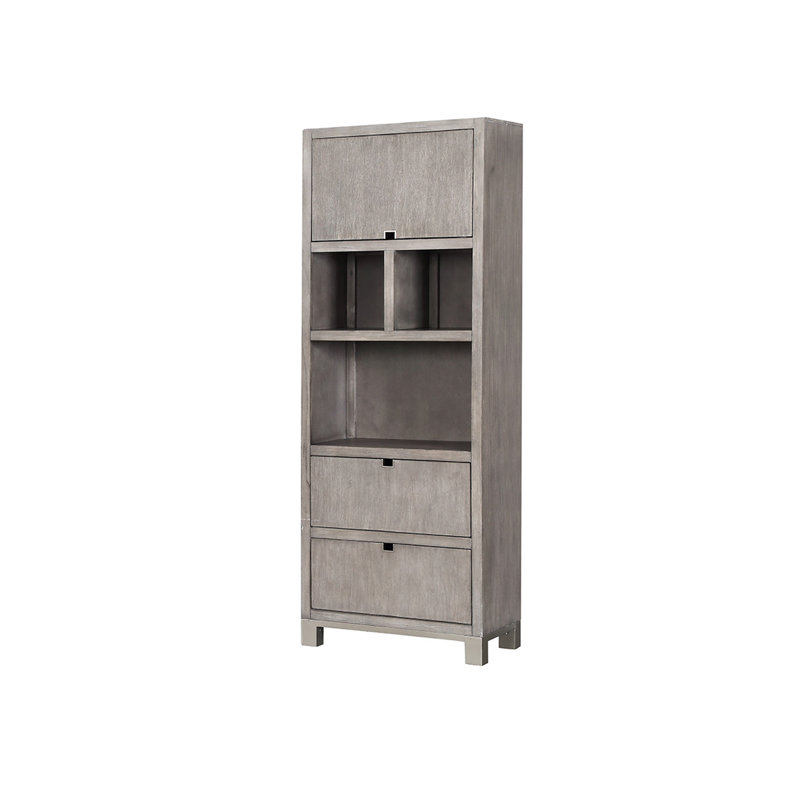 Latitude Run® Breyawna 78-inch Pier Bookcase Cabinet, Fully Assembled ...