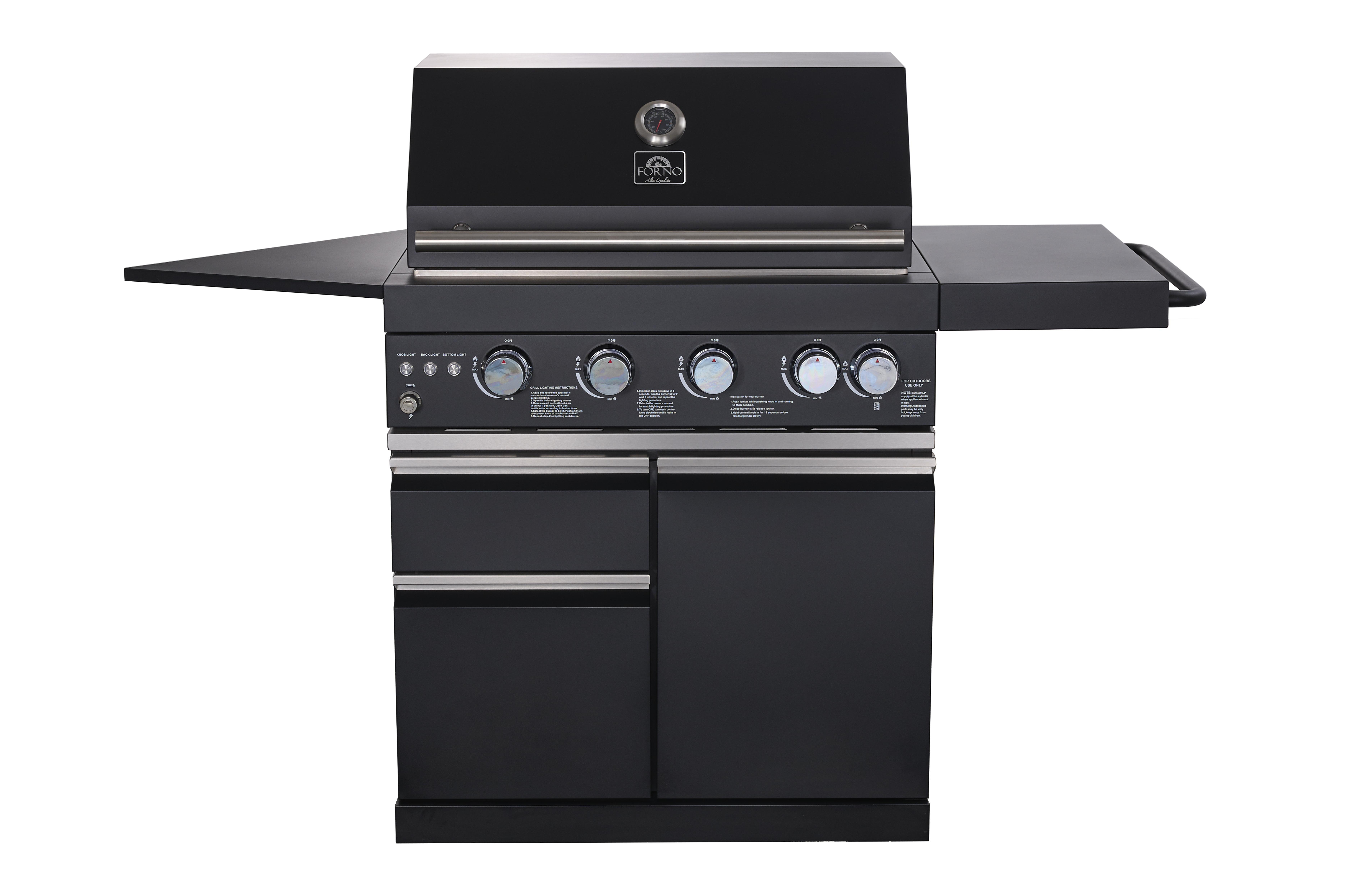 Forno All'Aperto 62,600 BTU BBQ & Sink Module with Black Sintered Stone ...