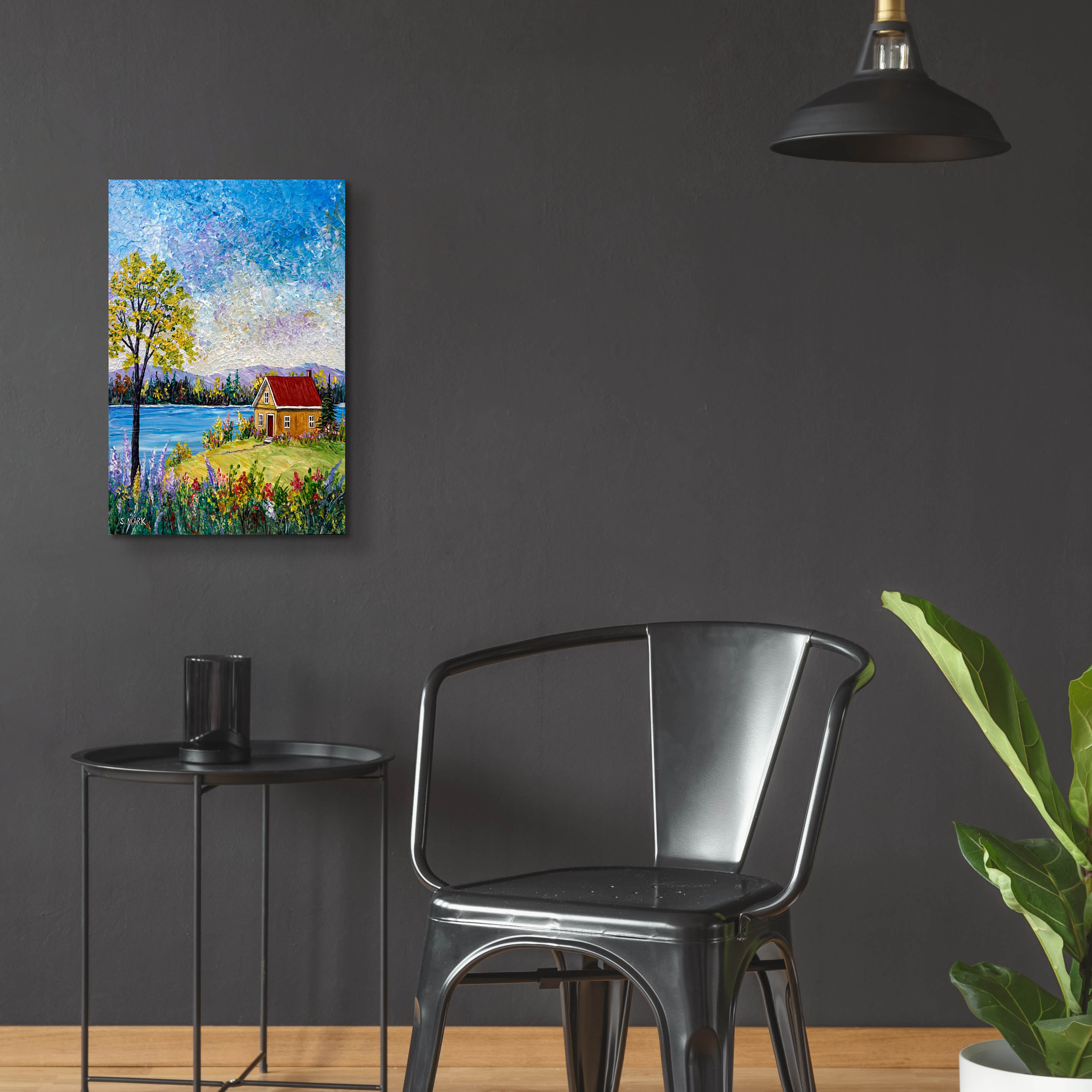 Ophelia & Co. Lake Flowers' by Sharon Mark, Acrylic Glass Wall Art ...