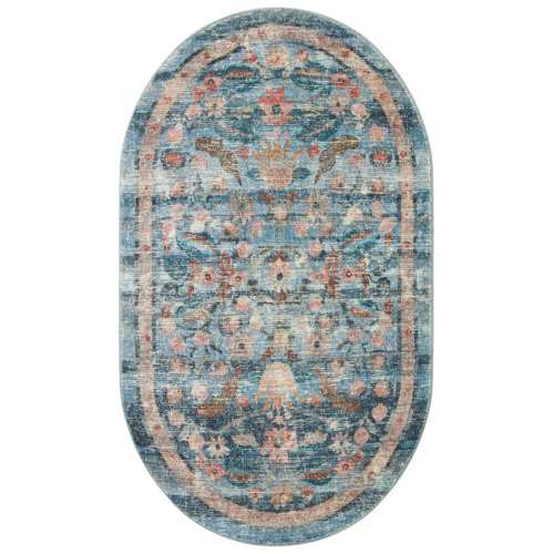 Rifle Paper Co. x Loloi Courtyard Blue Area Rug feat. CloudPile ...