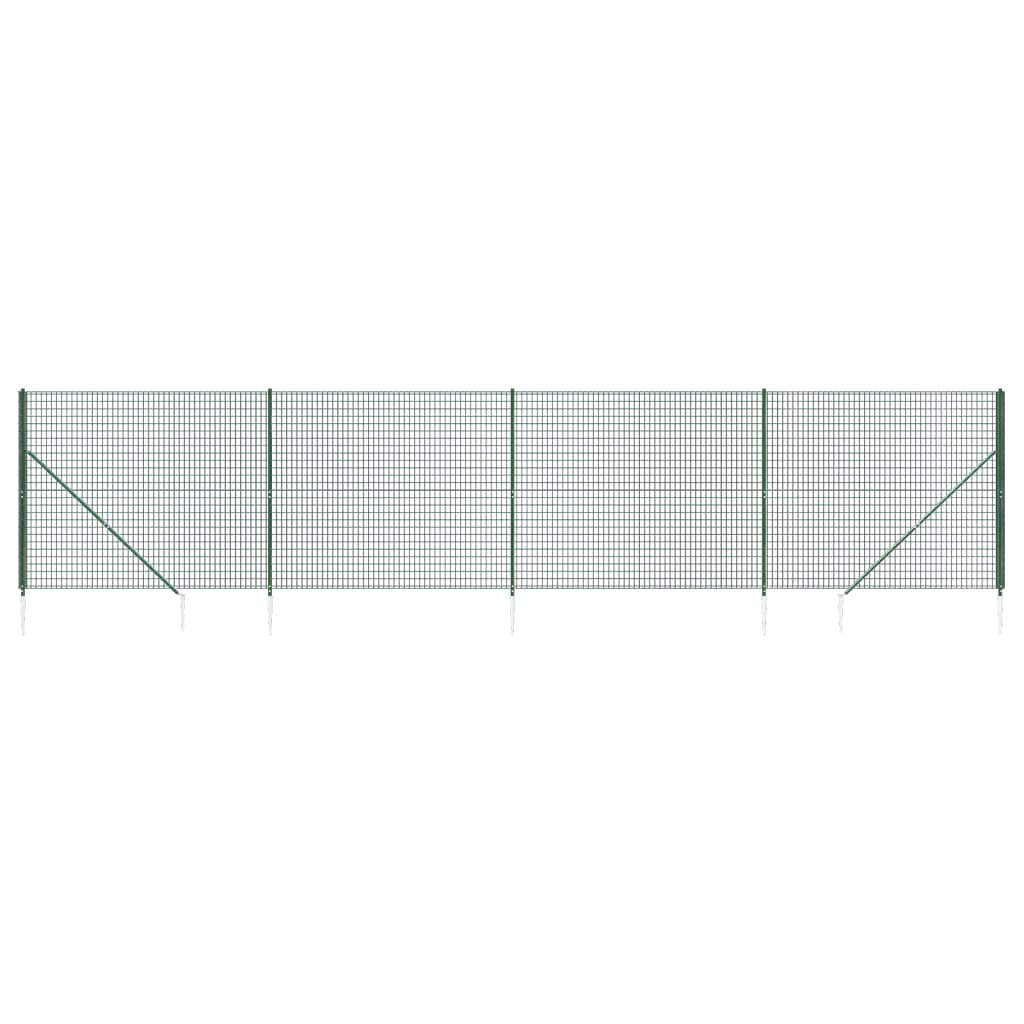 vidaXL Wire Mesh Fence with Spike Anchors | Wayfair