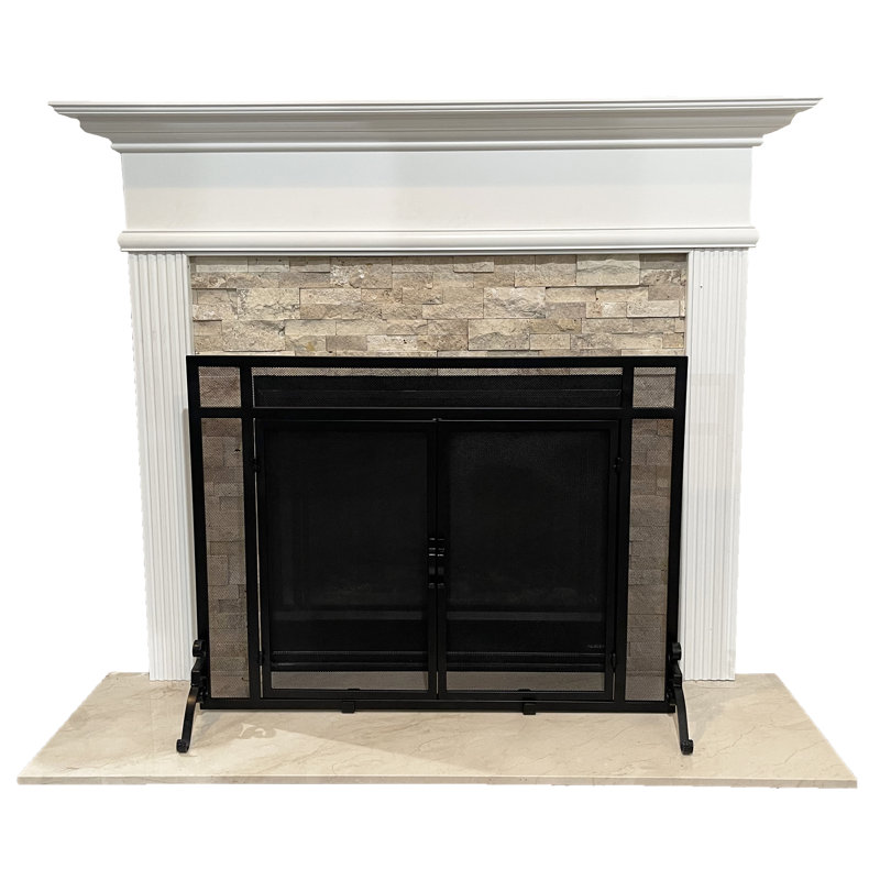 Winston Porter Branov Damisi 1 Panel Steel Fireplace Screen | Wayfair