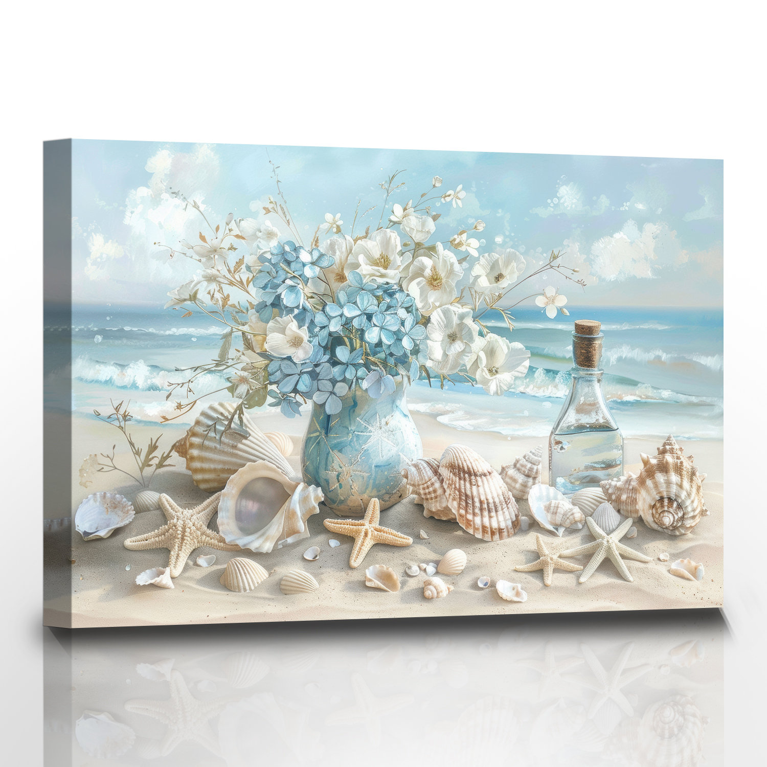 Highland Dunes Rustic Ocean Beach Wall Art for Living Room Coastal ...