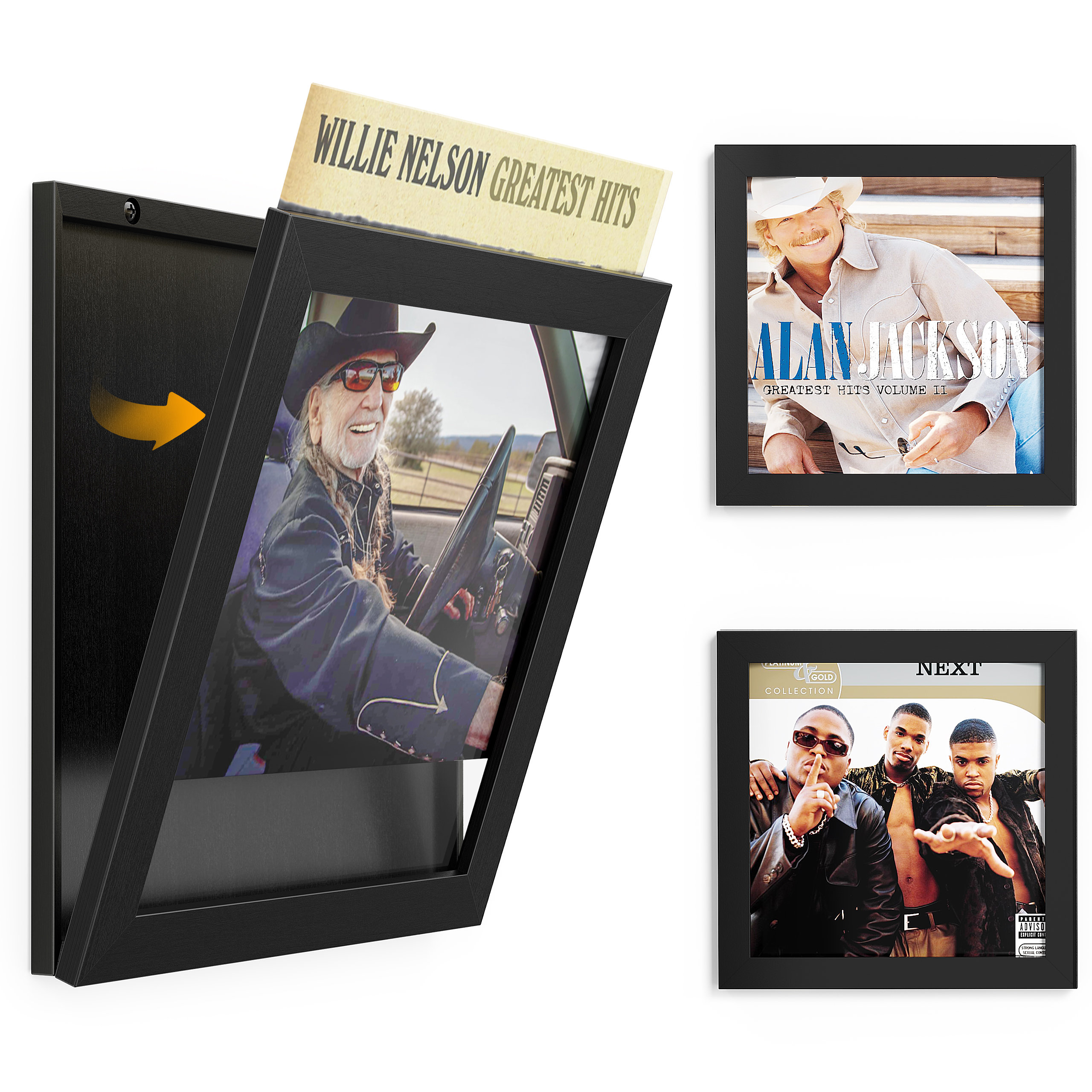 Ebern Designs 2-pack Album Frames For Vinyl Records Display, Vinyl ...