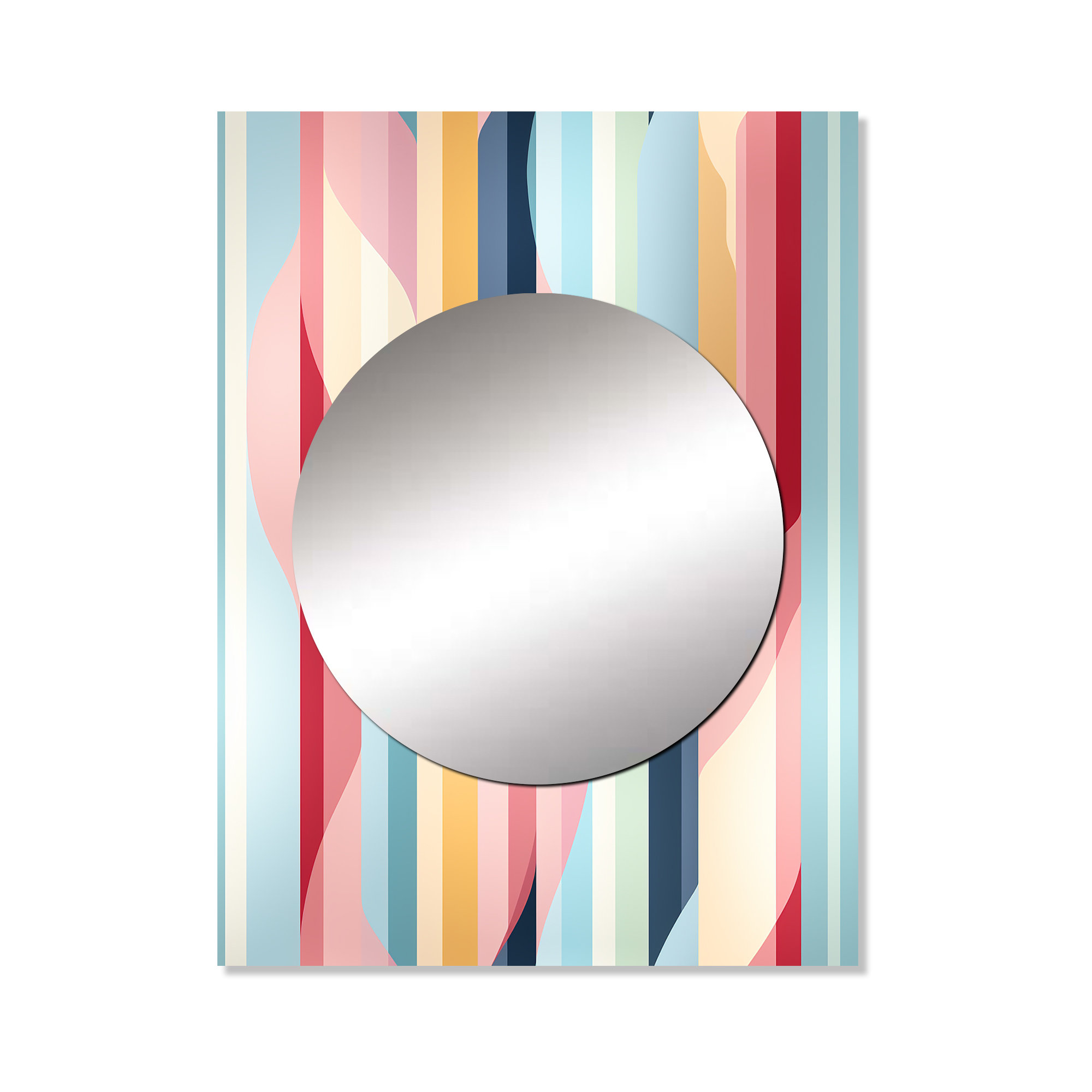 East Urban Home Wykeisha Retro Pastel Stripes And Swirl Pattern ...