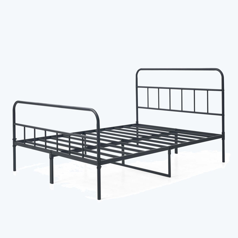 Winston Porter Wrought Iron Bed Frame, Metal Bed Frame, Iron Platform ...