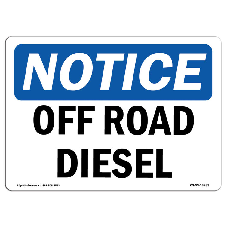 SignMission Off Road Diesel Sign | Wayfair