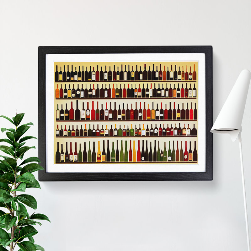 Marlow Home Co. Wine Bottle Art Retro Vol.1 - Picture Frame Graphic Art ...