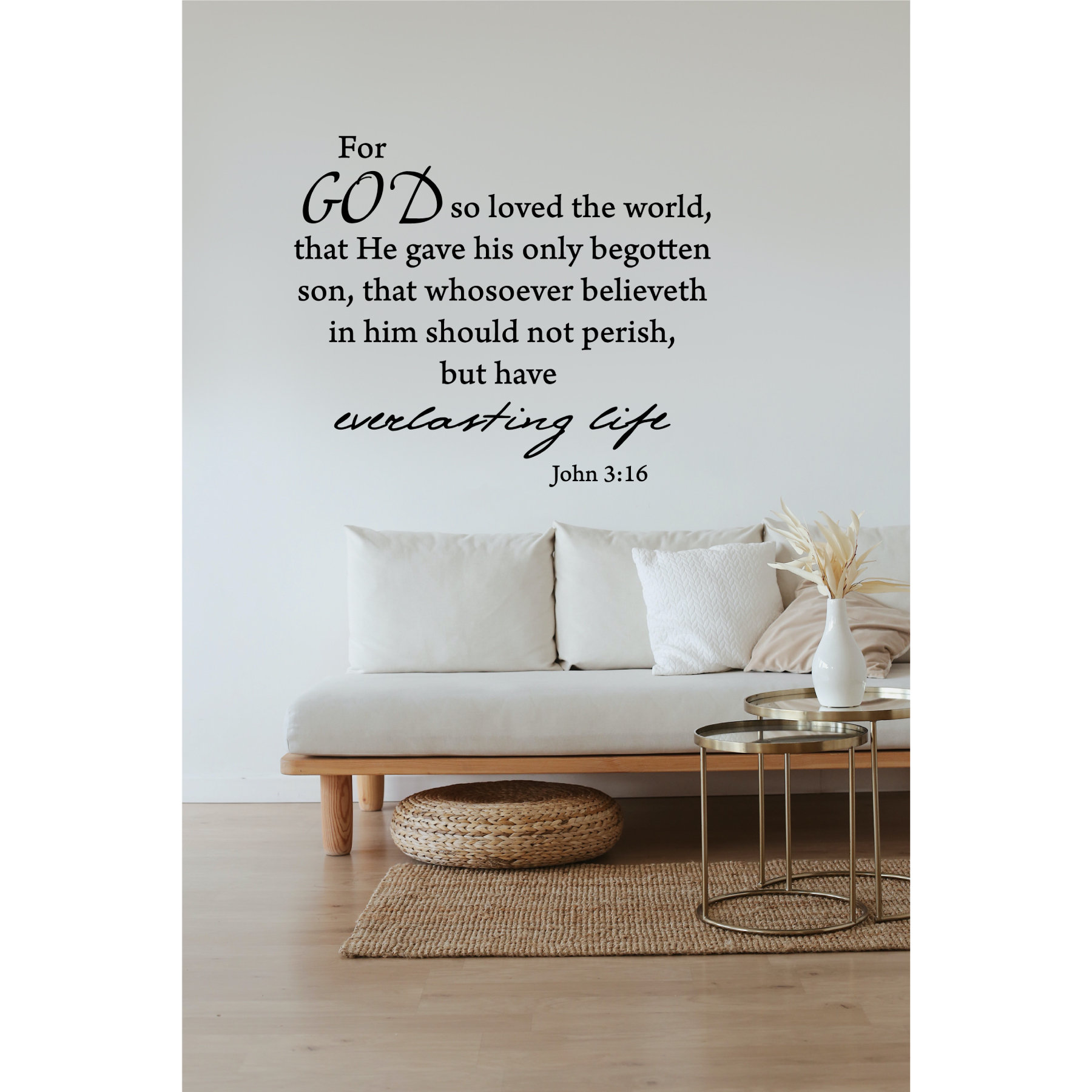 Trinx John 3:16 For God So Loved Bible Verse Decal Inspirational ...