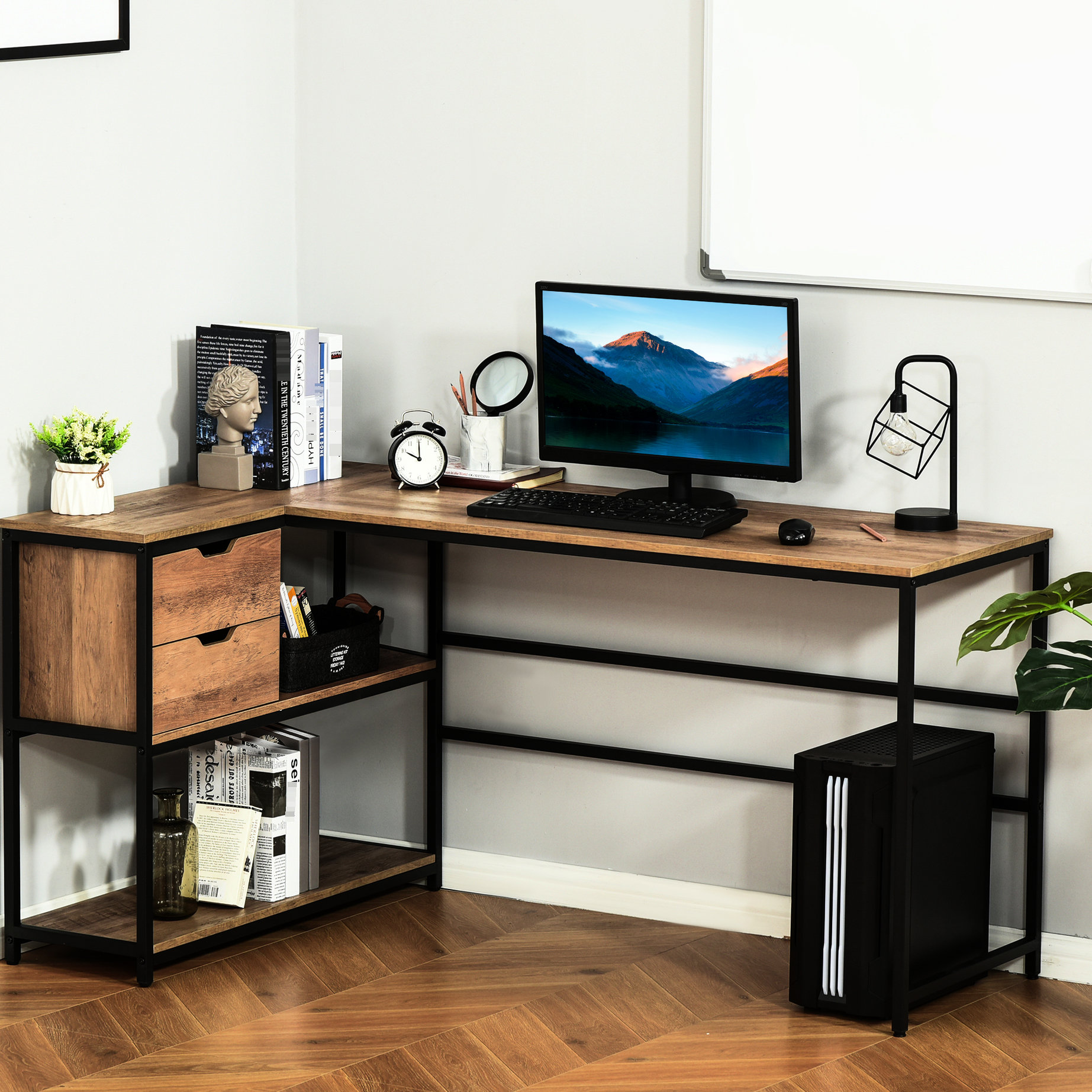 Trent Austin Design® L-Shaped Computer Desk With Functional Storage ...