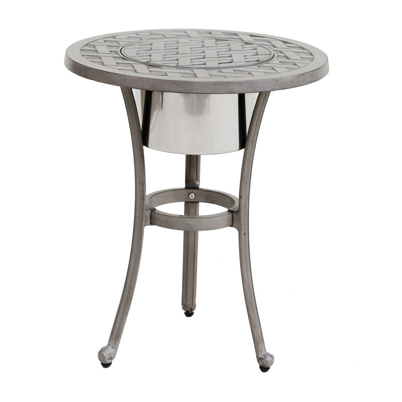 August Grove® Brysonn Round 20.87'' Outdoor Side Table | Wayfair