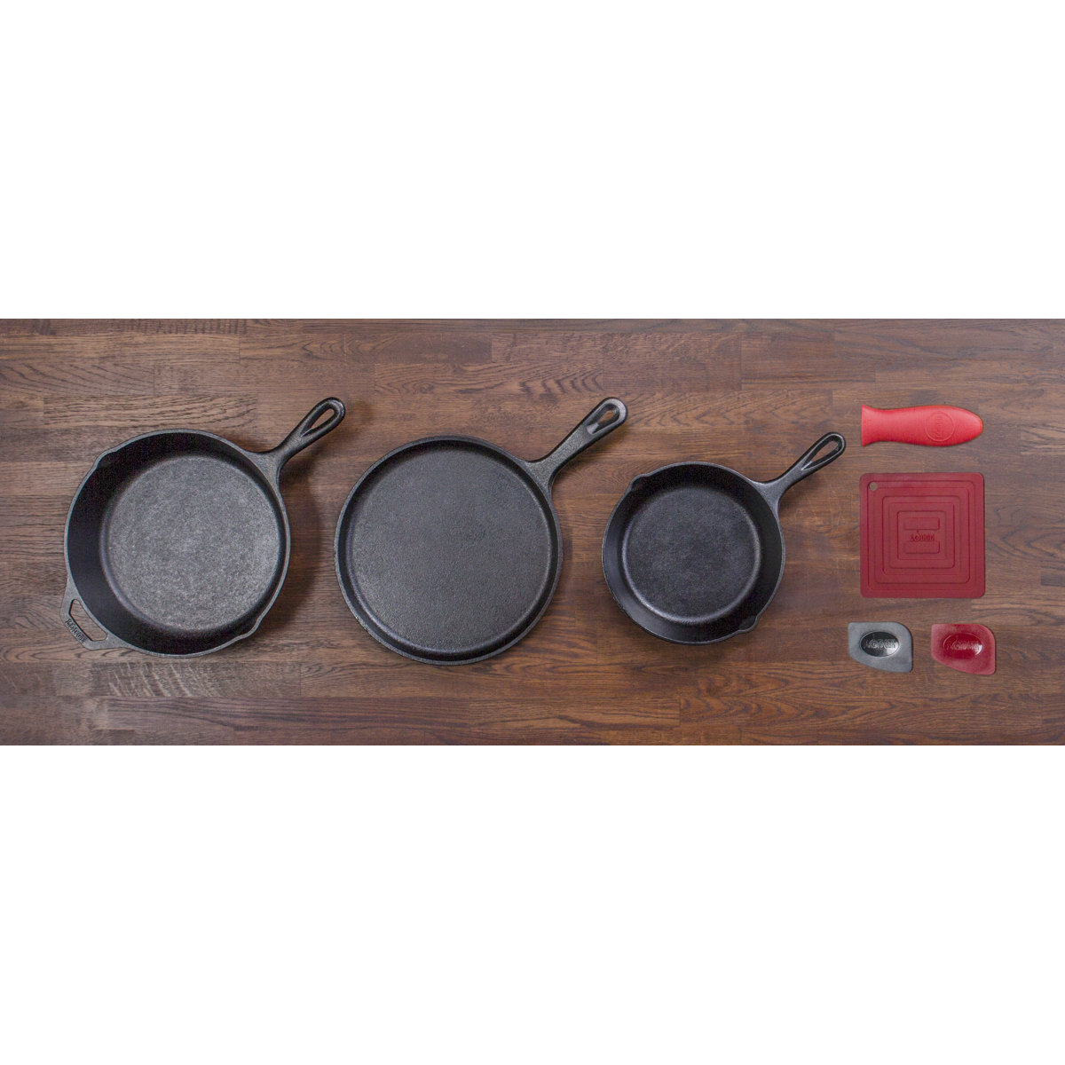 Lodge 7 Piece Cast Iron Essential Skillet Set & Reviews | Wayfair