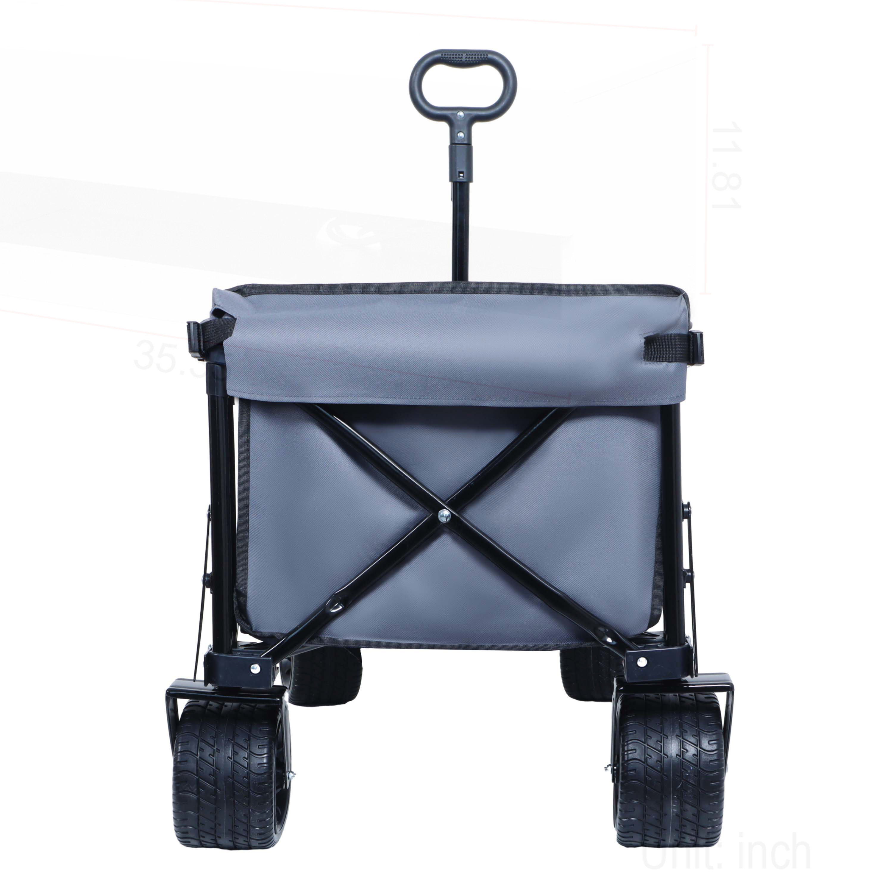 Rongeng Foldable Wagon with Extended Tailgate, Extra Long Extender ...