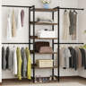 17 Stories Adjustable Heavy Duty Garment Rack Walk In Closet Organizer ...