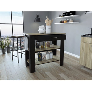 Ophelia & Co. Stylish Multi-functional Kitchen Island for Enhanced ...