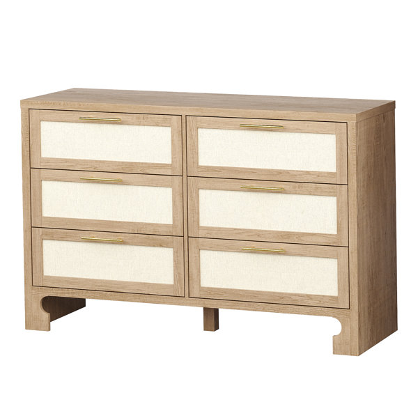 Millwood Pines Commode double pour chambre à coucher, commode large 6 ...